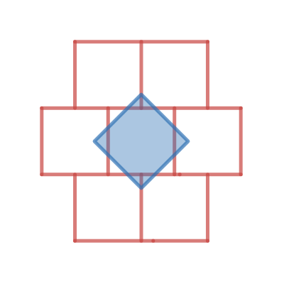 Seven Squares Covering One