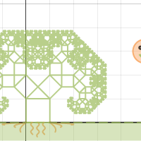 A Pythagorean Tree (1024 leaves) | Desmos