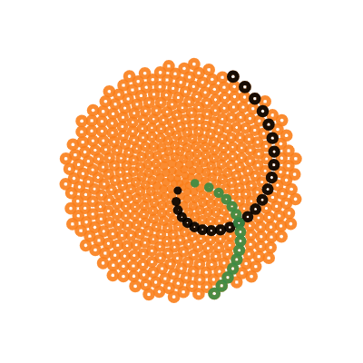 v9 Sunflower with golden angle seeds | Desmos